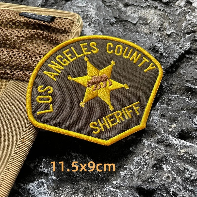 Military Tactical 'Sheriff Los Angeles County' Embroidered Velcro Patc ...