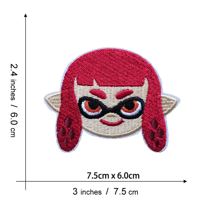 Splatoon 'Pink Inkling | Head' Embroidered Patch — Little Patch Co