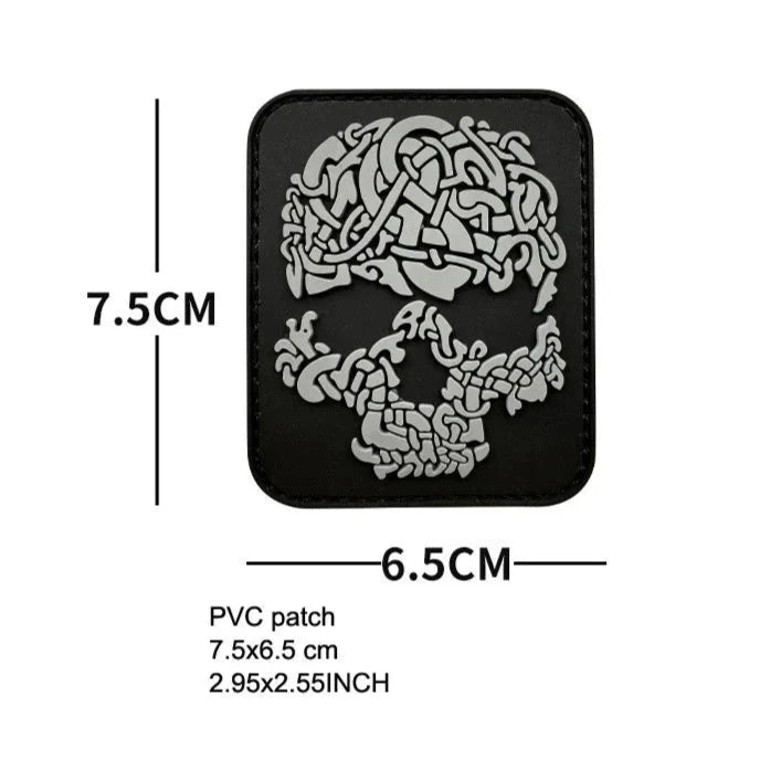 Viking Skull PVC Rubber Velcro Patch – Little Patch Co