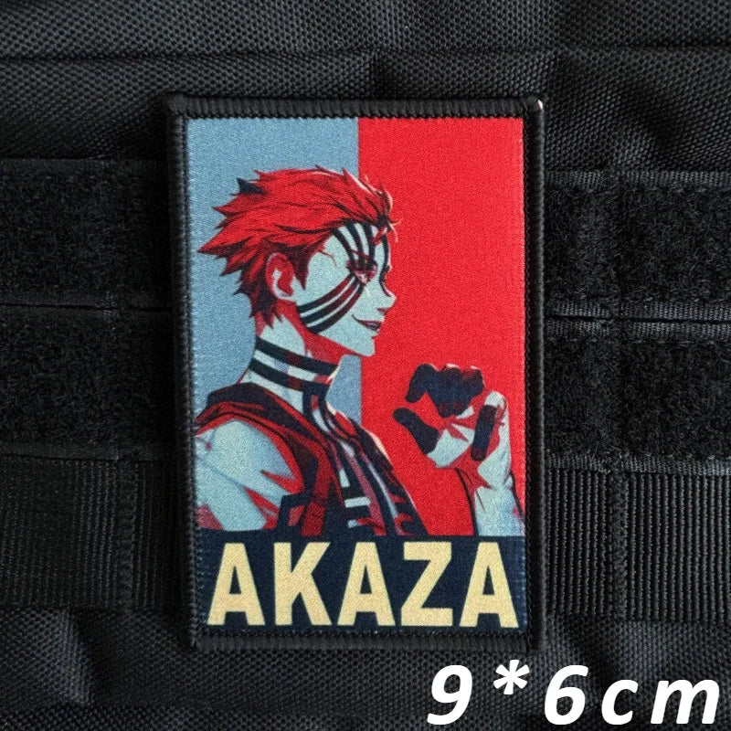 Kimetsu no Yaiba 'Akaza | Side View' Embroidered Velcro Patch – Little ...