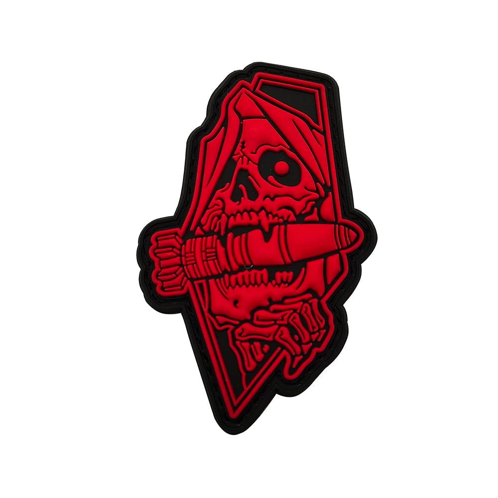 Grim Reaper 'Missile In Mouth' PVC Rubber Velcro Patch – Little Patch Co