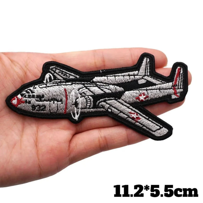 Military Tactical 'Twin-Boom Aircraft' Embroidered Patch — Little Patch Co