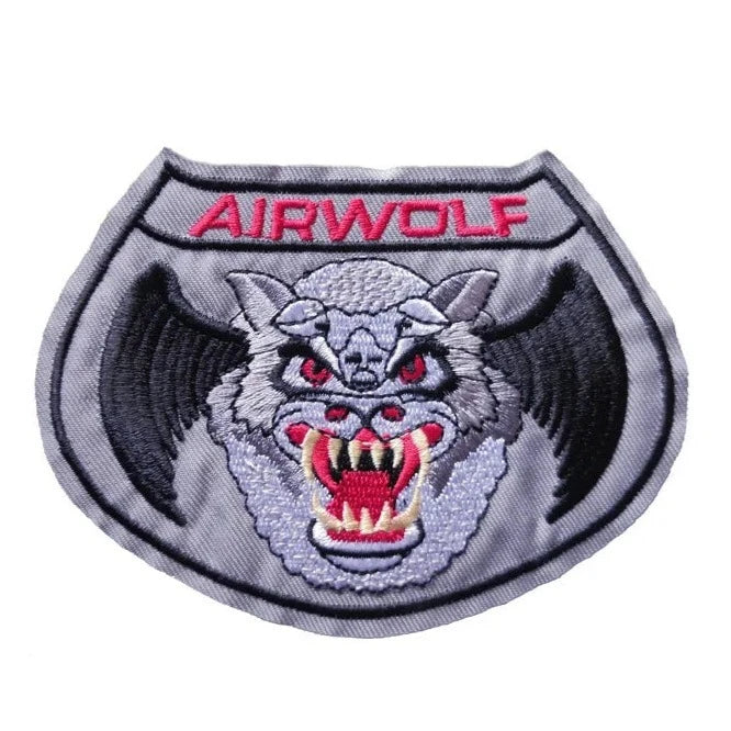 Airwolf ‘Flying Wolf' Embroidered Patch — Little Patch Co