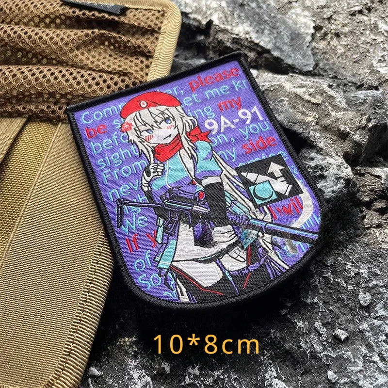 Girls' Frontline '9A-91 | Tactical Gun' Embroidered Velcro Patch ...