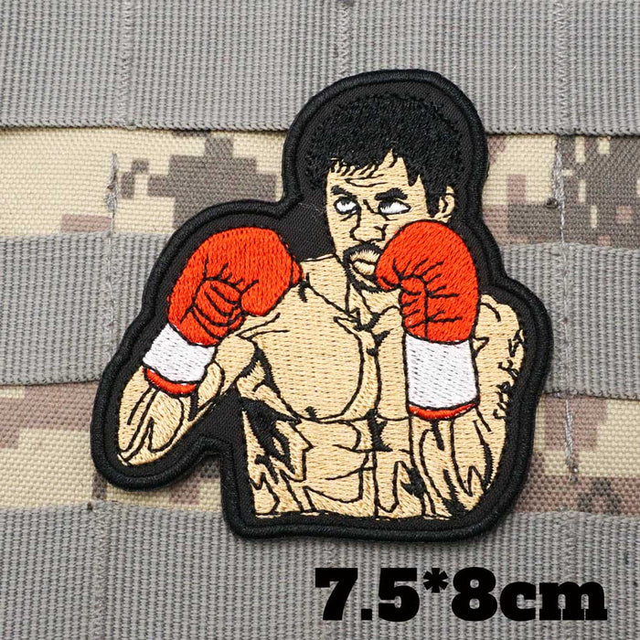 Boxer 'Manny Pacquiao | Red Gloves' Embroidered Velcro Patch — Little ...