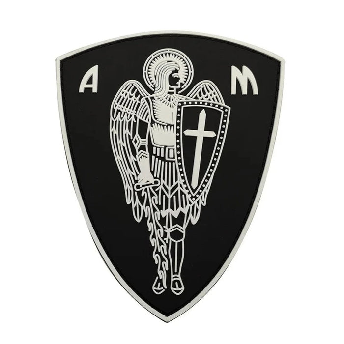 Archangel ‘St. Michael Cross Shield' PVC Rubber Velcro Patch — Little ...
