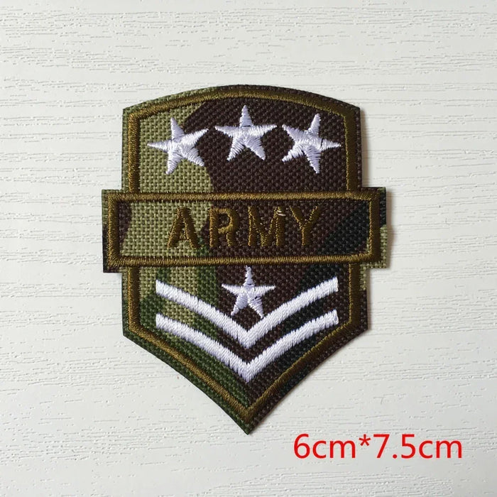 Military Tactical 'Army Rank | Stars' Embroidered Patch — Little Patch Co