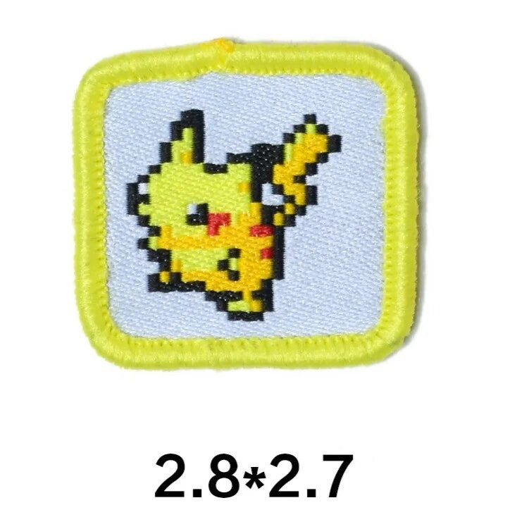 Pocket Monster 'Pikachu | Square Pixel' Embroidered Patch – Little Patch Co