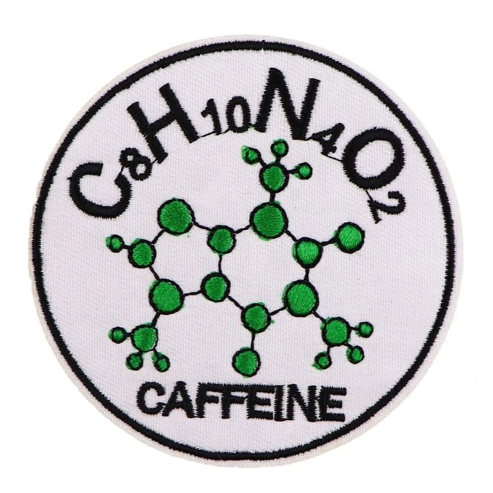 Science ‘Caffeine Molecule | Round‘ Embroidered Patch