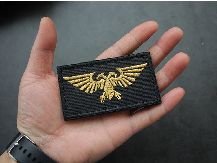 Warhammer 'Imperial Aquila' Embroidered Velcro Patch – Little Patch Co
