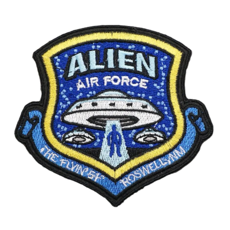 UFO 'Alien Air Force' Embroidered Velcro Patch — Little Patch Co