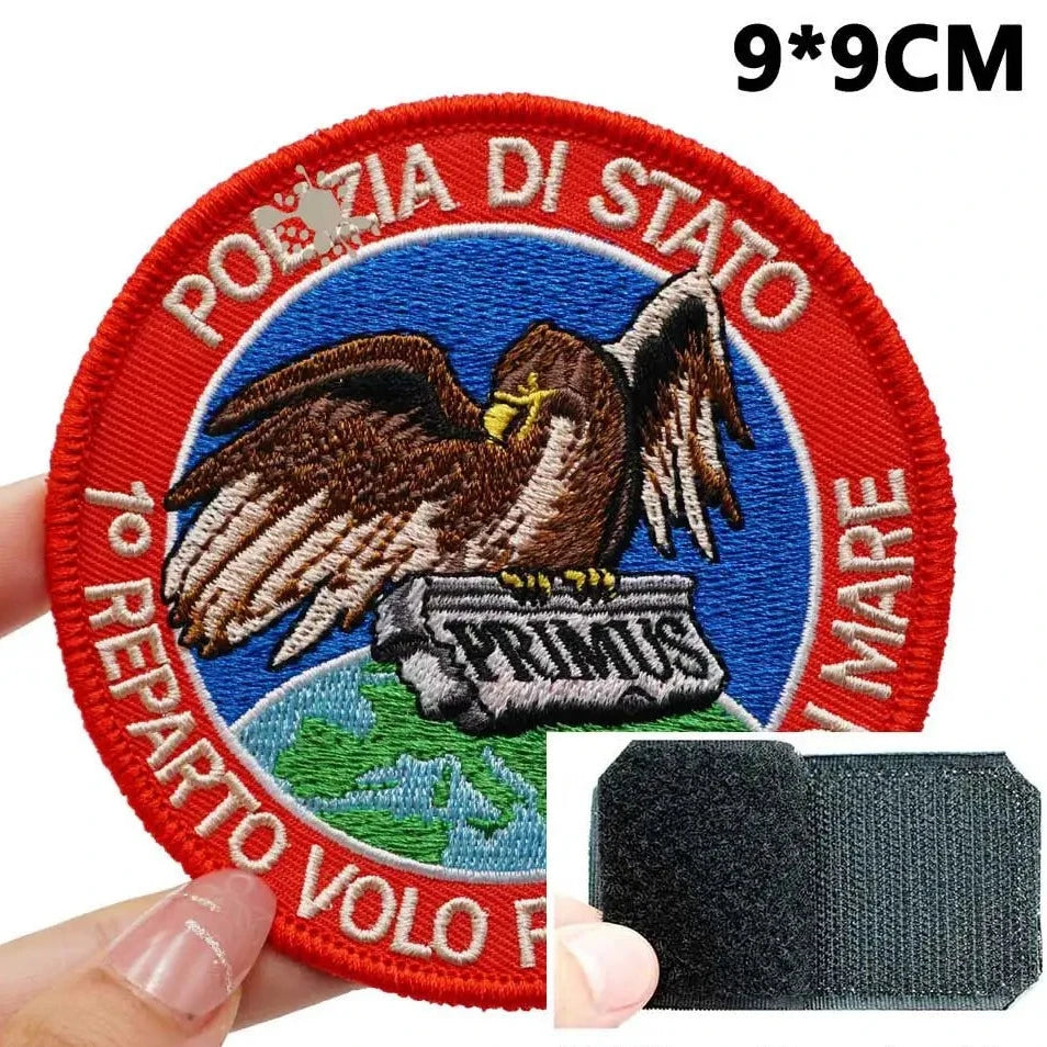Emblem 'Polizia Di Stato Primus' Embroidered Velcro Patch – Little Patch Co