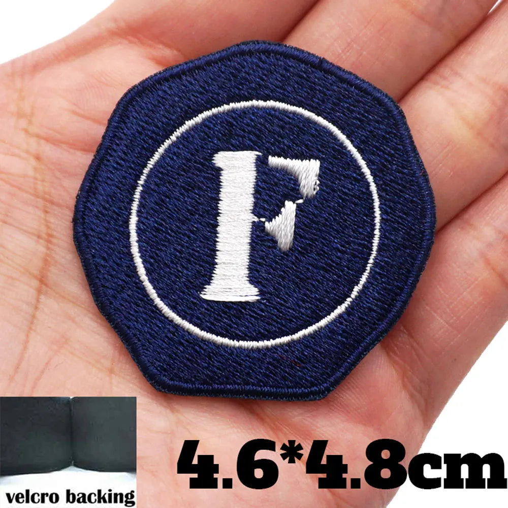 Cool 'Letter F | Logo' Embroidered Velcro Patch – Little Patch Co