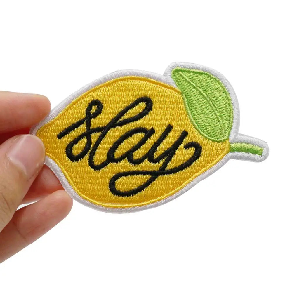 Lemon 'Slay' Embroidered Patch — Little Patch Co