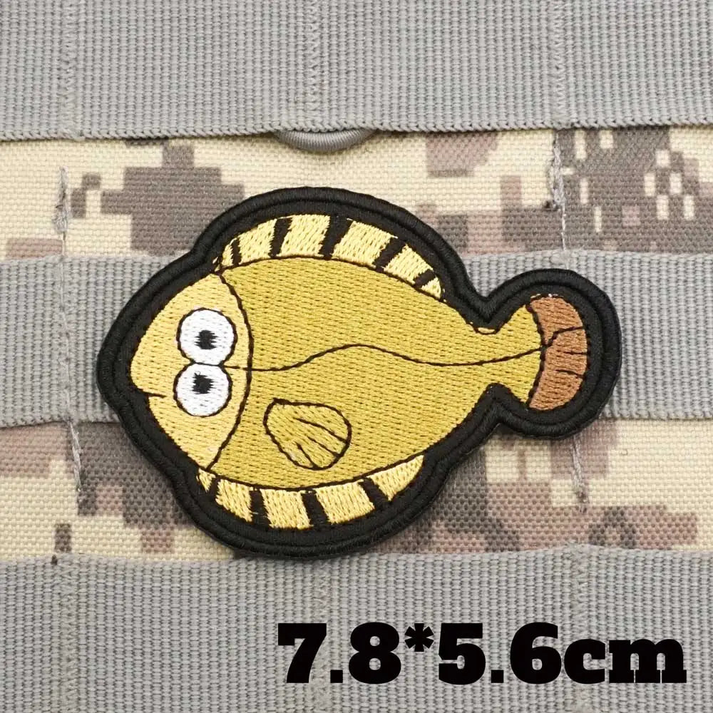 Cute 'Flounder Fish' Embroidered Velcro Patch – Little Patch Co
