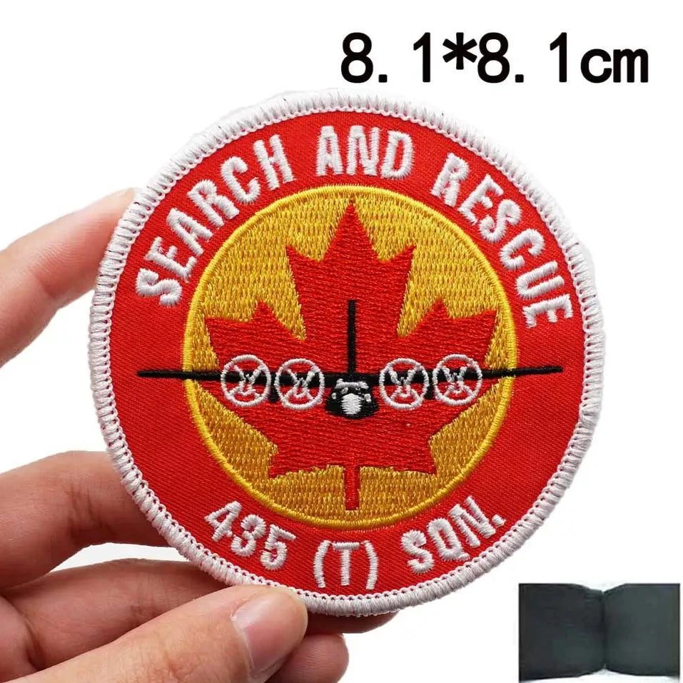 Emblem 'Canadian Search and Rescue 435 Squadron' Embroidered Velcro Pa ...
