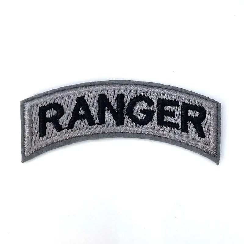 Military Tactical 'Ranger | Font Logo' Embroidered Velcro Patch ...