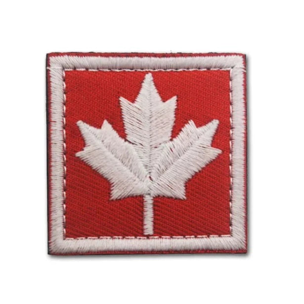 Canada Flag 'Maple Leaf | Square' Embroidered Velcro Patch