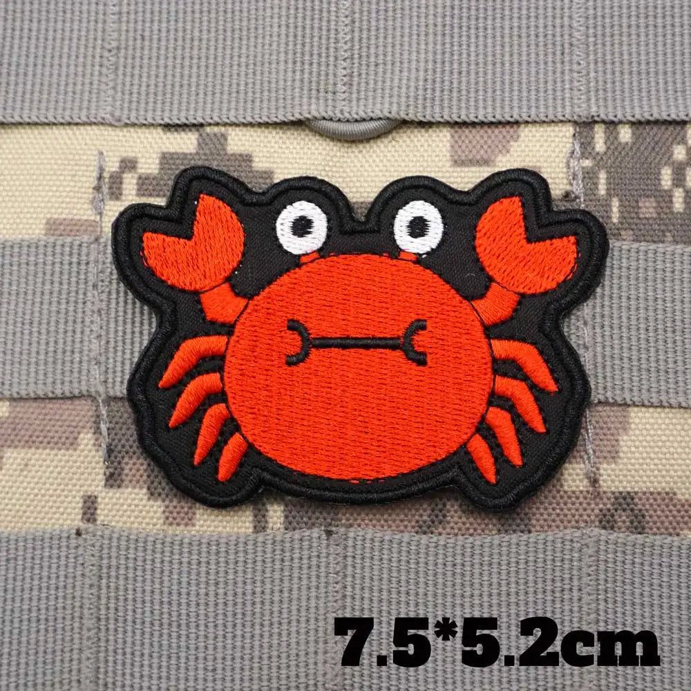 Crab Embroidered Velcro Patch – Little Patch Co