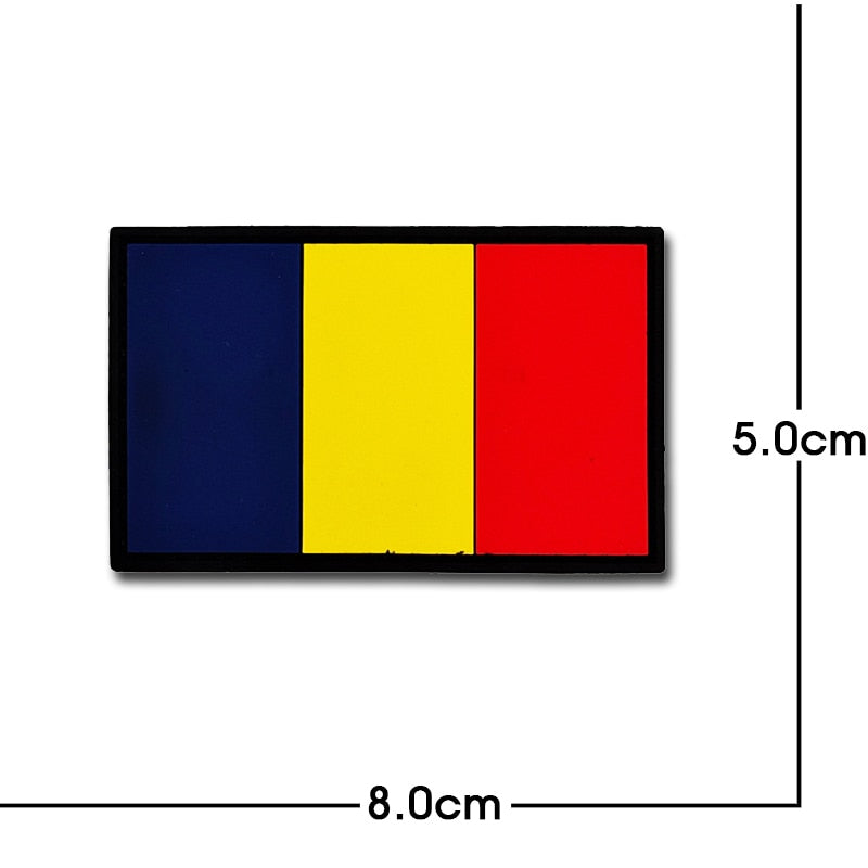 Romania Flag PVC Rubber Velcro Patch – Little Patch Co