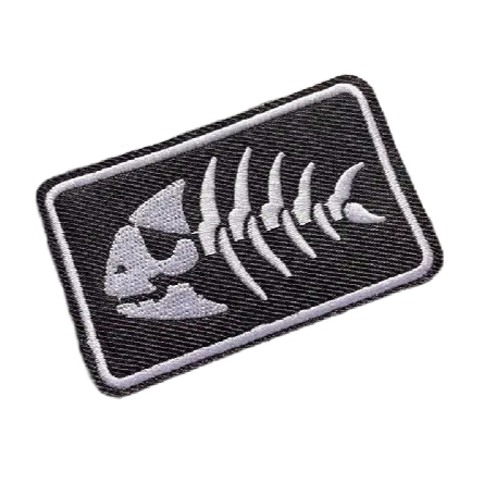 Fish Bone 'Portrait' Embroidered Velcro Patch — Little Patch Co