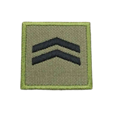 Military Rank 'Corporal | Square' Embroidered Velcro Patch — Little ...
