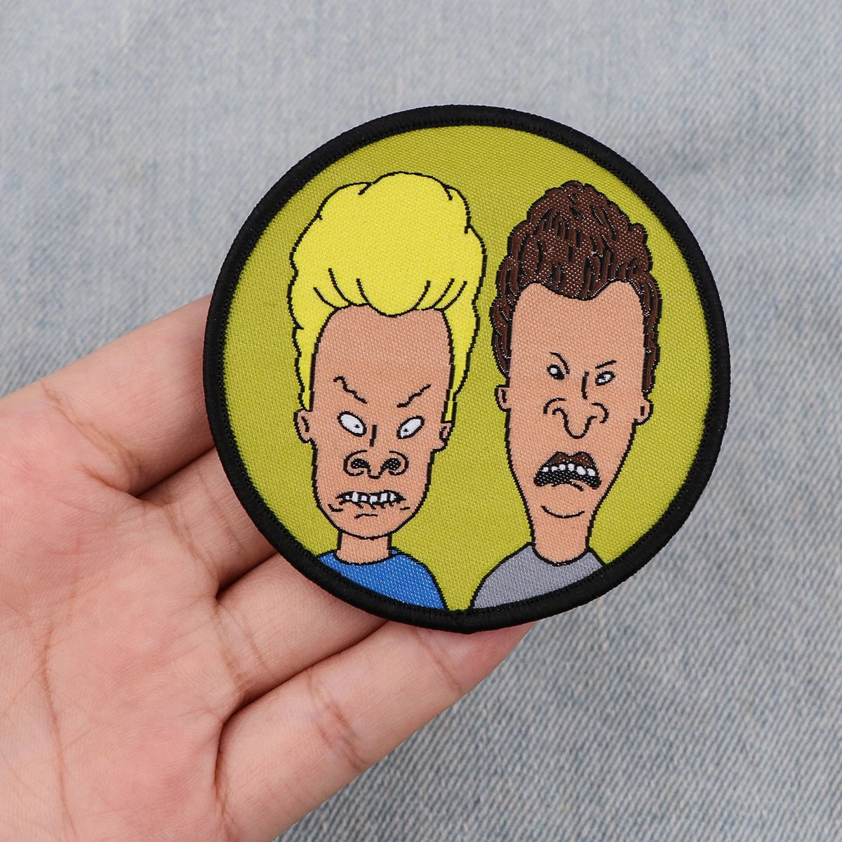 Beavis and Butt-Head ‘Silly Face | Round’ Embroidered Patch – Little ...