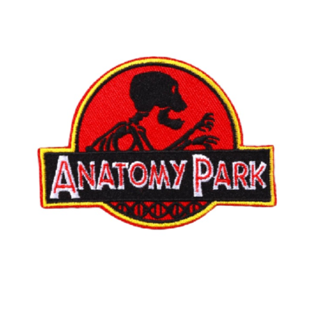 Skull 'Anatomy Park' Embroidered Patch — Little Patch Co
