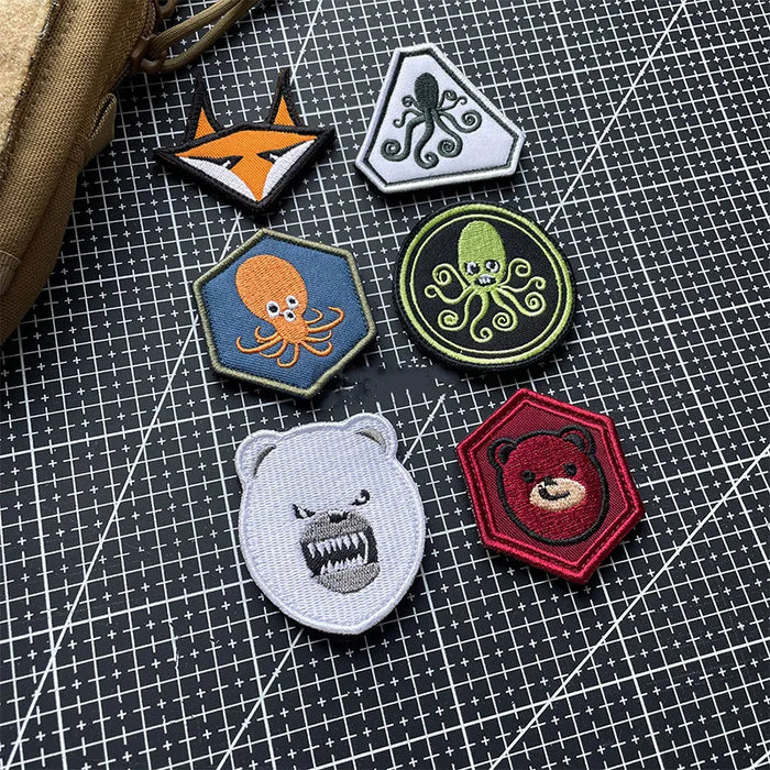 Cute Animals 'Set of 6' Embroidered Velcro Patch — Little Patch Co