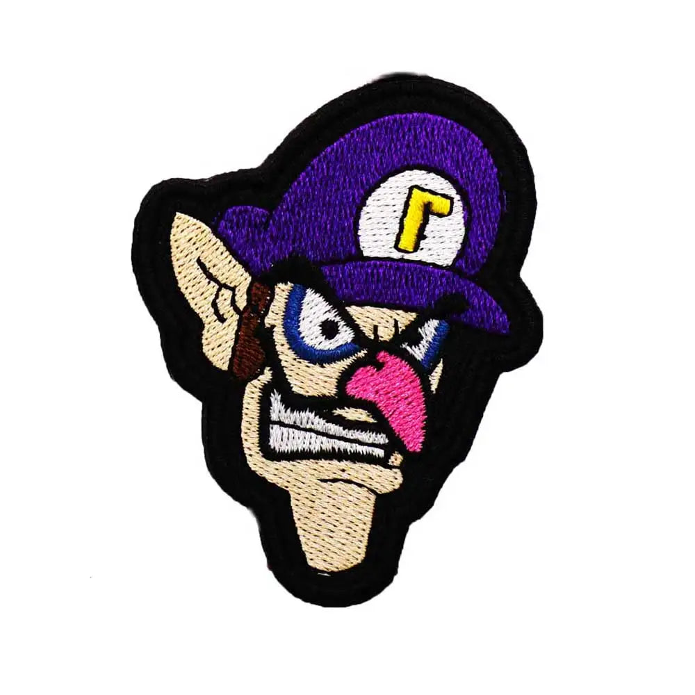 Mushroom Kingdom Bros. 'Waluigi | Head' Embroidered Velcro Patch ...