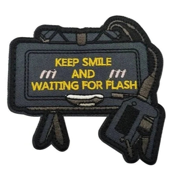 Claymore 'Keep Smile And Waiting For Flash' Embroidered Velcro Patch