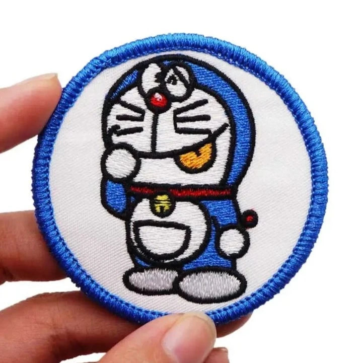 Doraemon 'Tongue Out | Round' Embroidered Patch — Little Patch Co