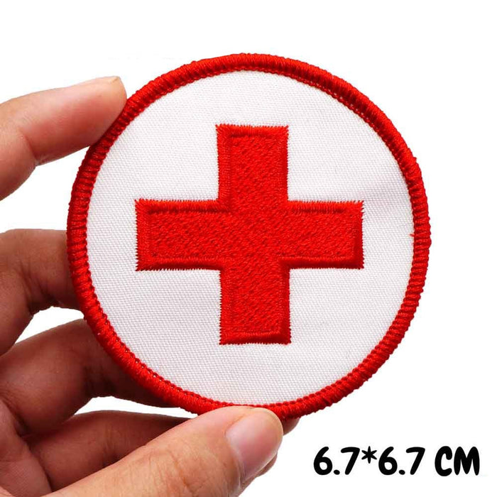 Medical 'First Aid Logo | Round' Embroidered Patch — Little Patch Co
