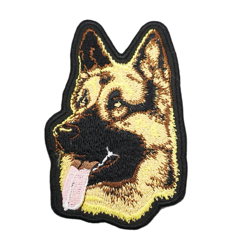 German Shepherd 'Head' Embroidered Velcro Patch — Little Patch Co