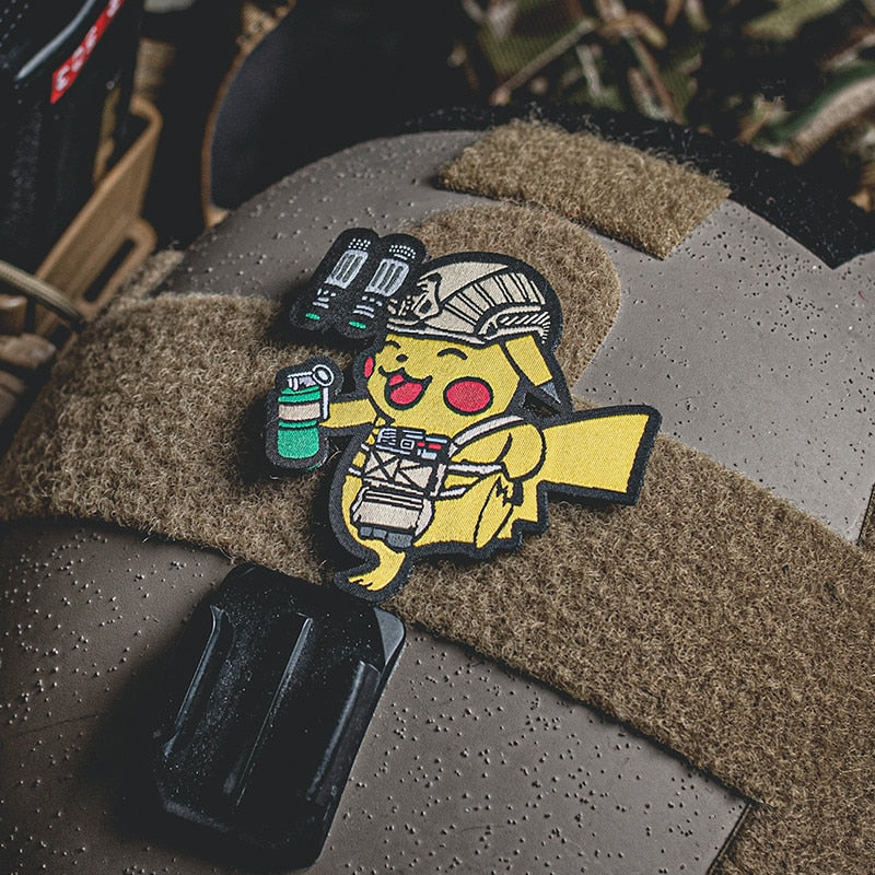 Pocket Monster 'Operator | Tactical | Pikachu' Embroidered Velcro Patc ...