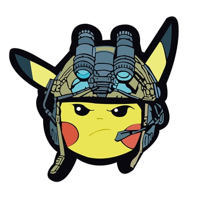 Pocket Monster 'Tactical | Pikachu' Embroidered Velcro Patch – Little ...