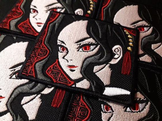 Kimetsu no Yaiba 'Muzan Kibutsuji | Portrait' Embroidered Patch ...
