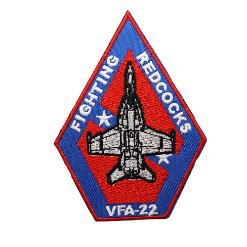 Military Tactical 'Fighting Redcocks VFA-22' Embroidered Velcro Patch ...