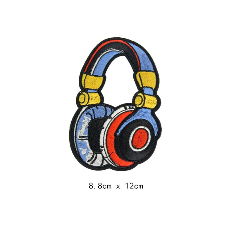 Music 'Headphones' Embroidered Velcro Patch – Little Patch Co
