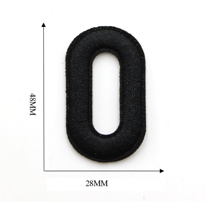 Letter O 'Black' Embroidered Patch — Little Patch Co