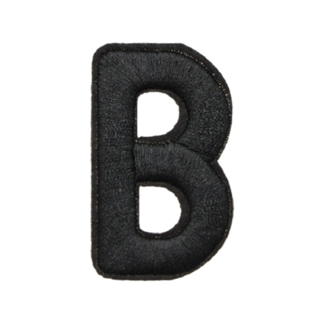 Letter B 'Black' Embroidered Patch — Little Patch Co