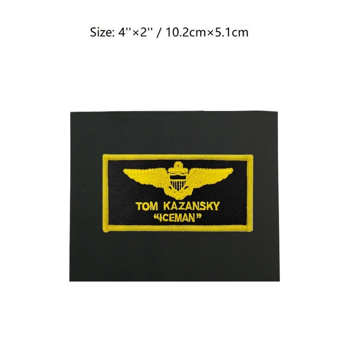 Top Gun 'Tom Kazansky "Iceman" | Name Tag' Embroidered Patch — Little ...