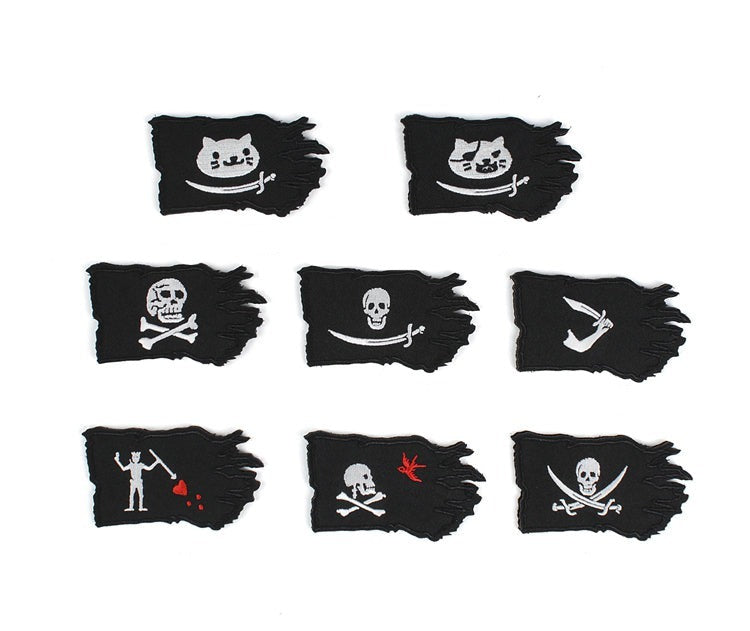 Pirate 'Blackbeard Flag' Embroidered Velcro Patch – Little Patch Co
