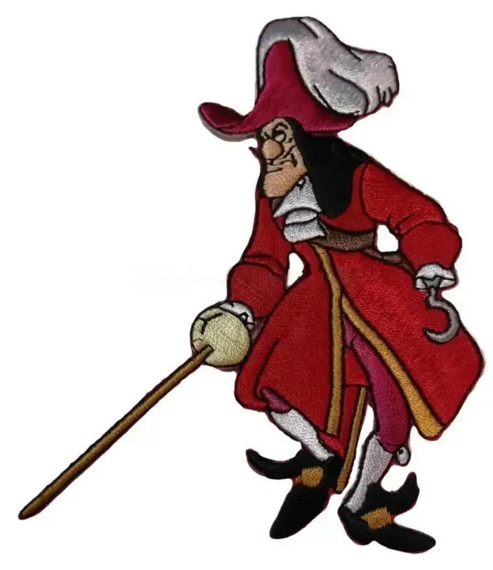 Peter Pan 5" 'Captain Hook | Rapier Sword' Embroidered Patch Set ...
