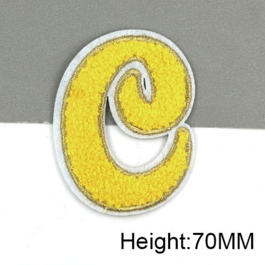 Cute Yellow Chenille 'Letter C' Embroidered Patch – Little Patch Co