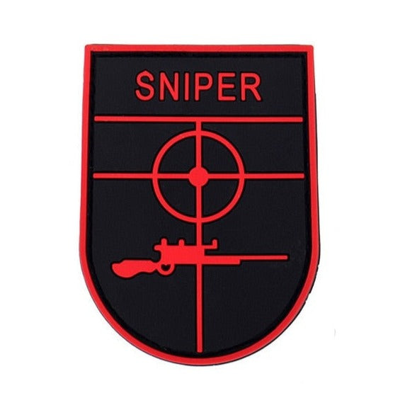 Military Tactical 'Sniper | Crosshair Target And Gun' PVC Rubber Velcr — Little Patch Co