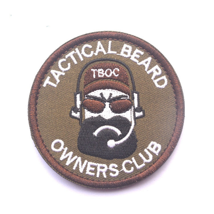 Military Tactical 'Tactical Beard Owners Club | Logo' Embroidered Velc