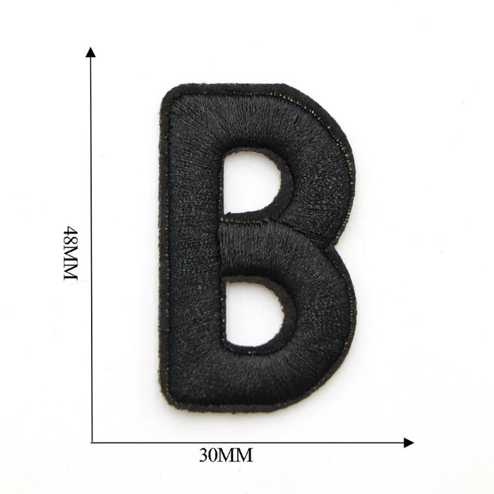 Letter B 'Black' Embroidered Patch — Little Patch Co