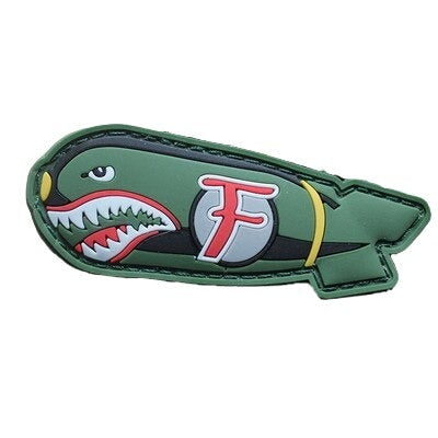 Military Tactical 'Shark Missile | F Bomb' PVC Rubber Velcro Patch ...
