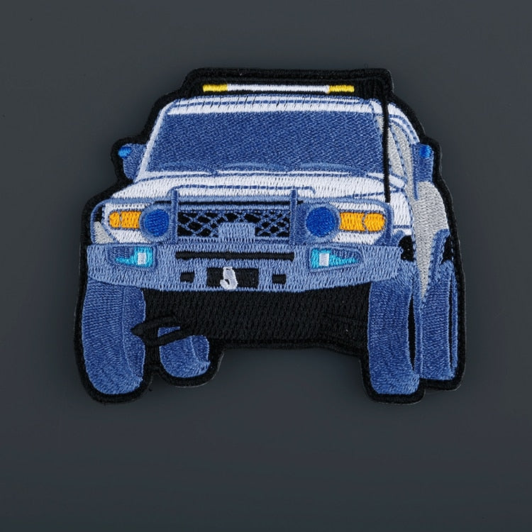 Off-Road Vehicles 'Land Cruiser | Gray And White' Embroidered Velcro P ...